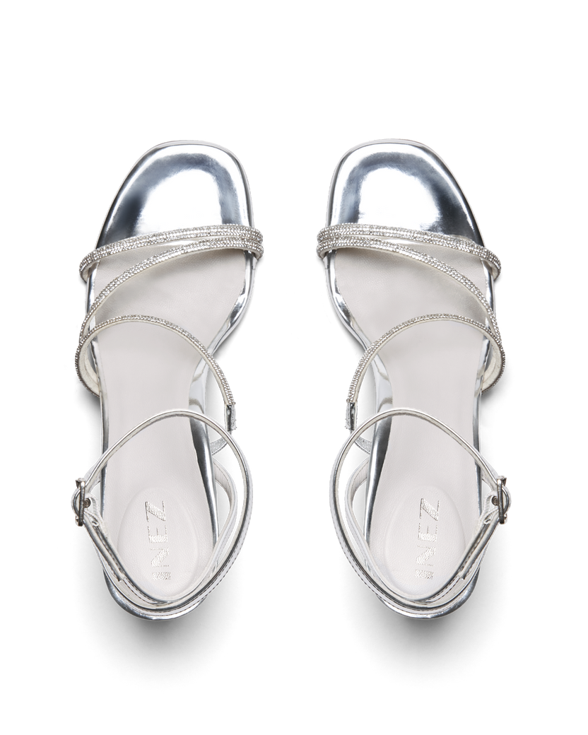 Sofia: Silver Metallic with Crystals — INEZ